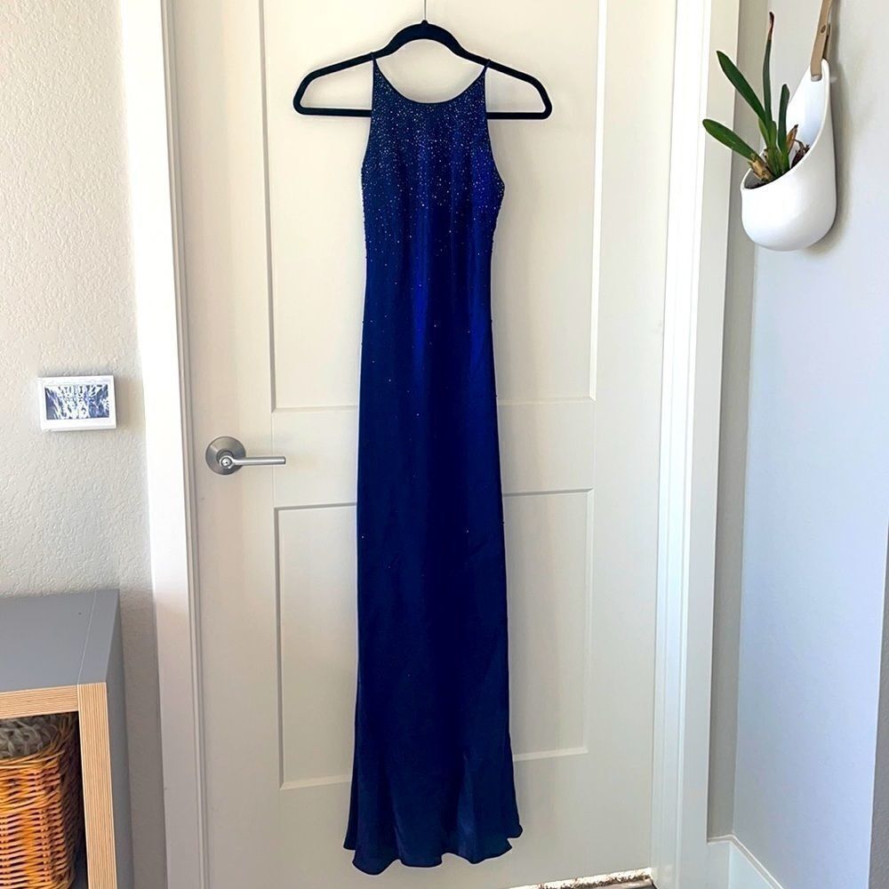 Cachet Royal Blue Beaded Evening Gown, Size 4 | Wa-15… - Gem